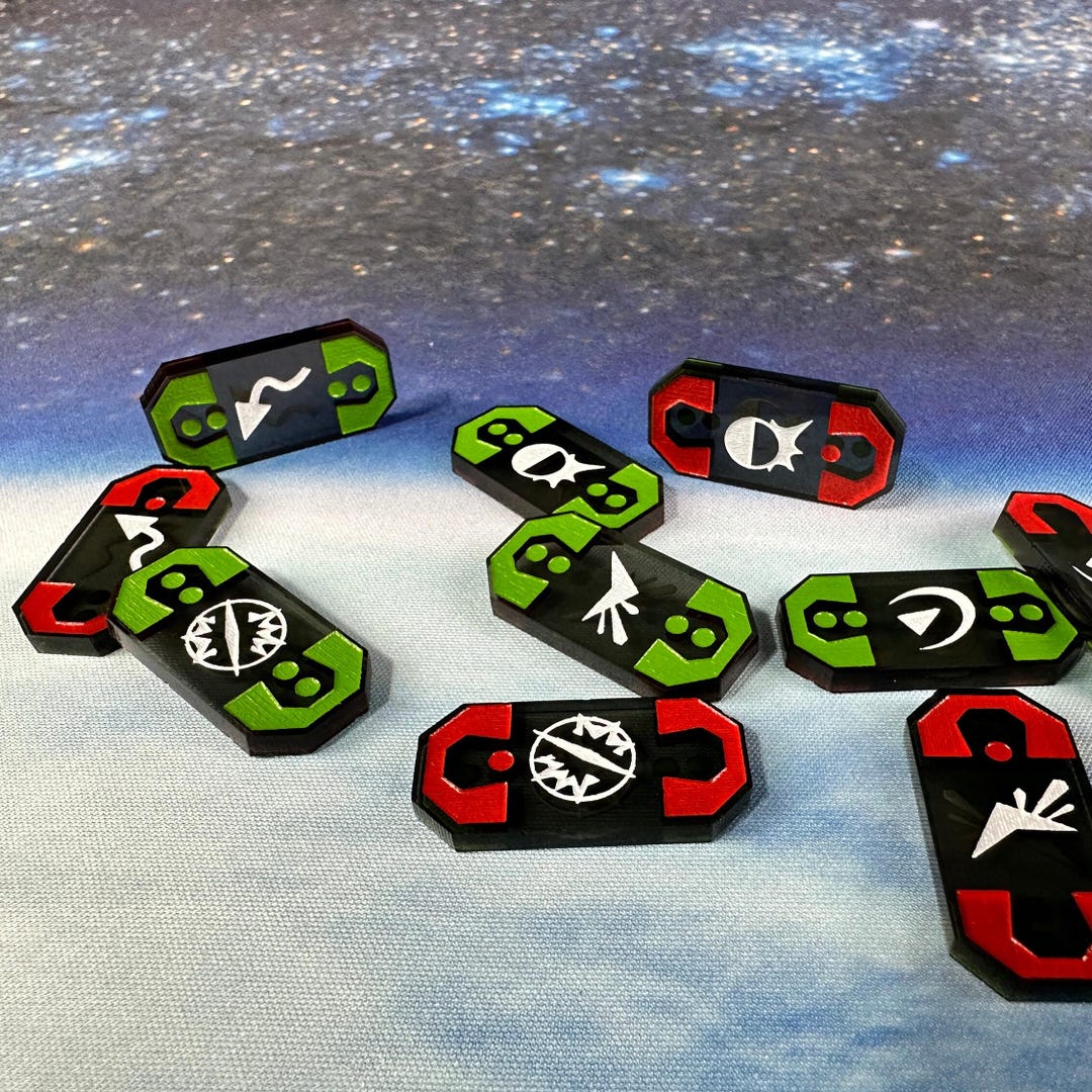 Defense Tokens Version 2 for SW Armada Laser Engraved and Cut Acrylic ...