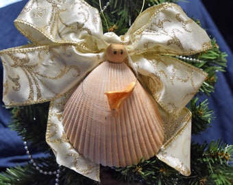 Green Clam Shell Angel | Etsy