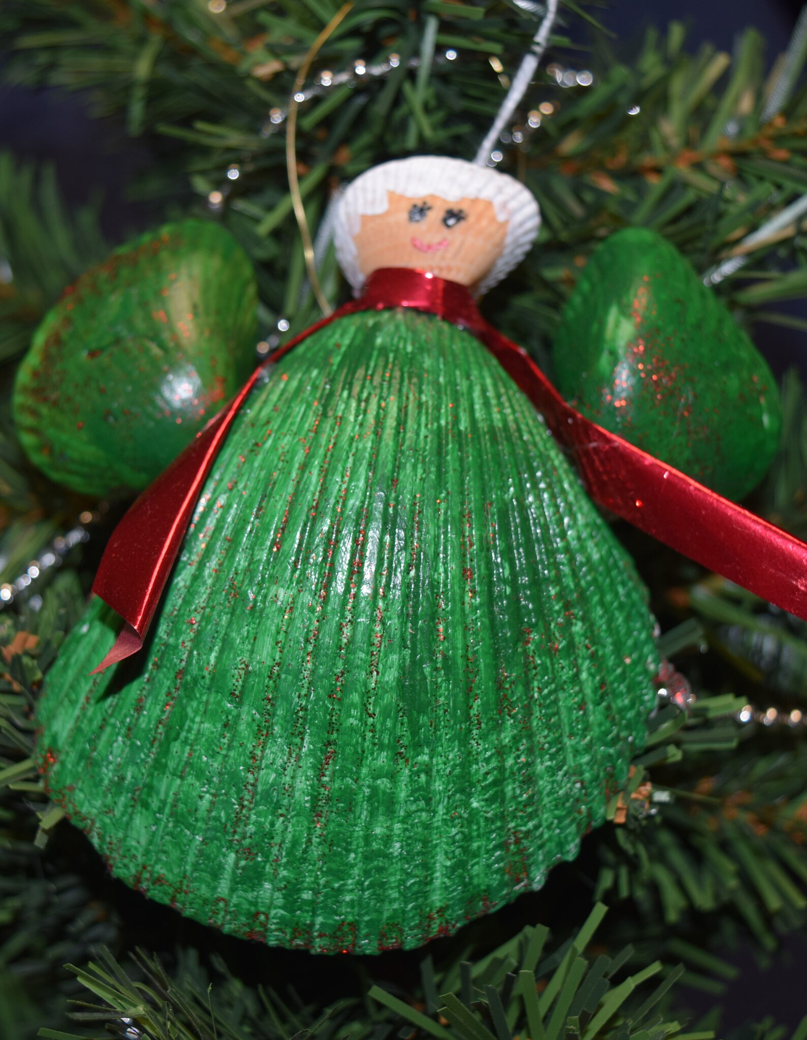 Green Clam Shell Angel - Etsy