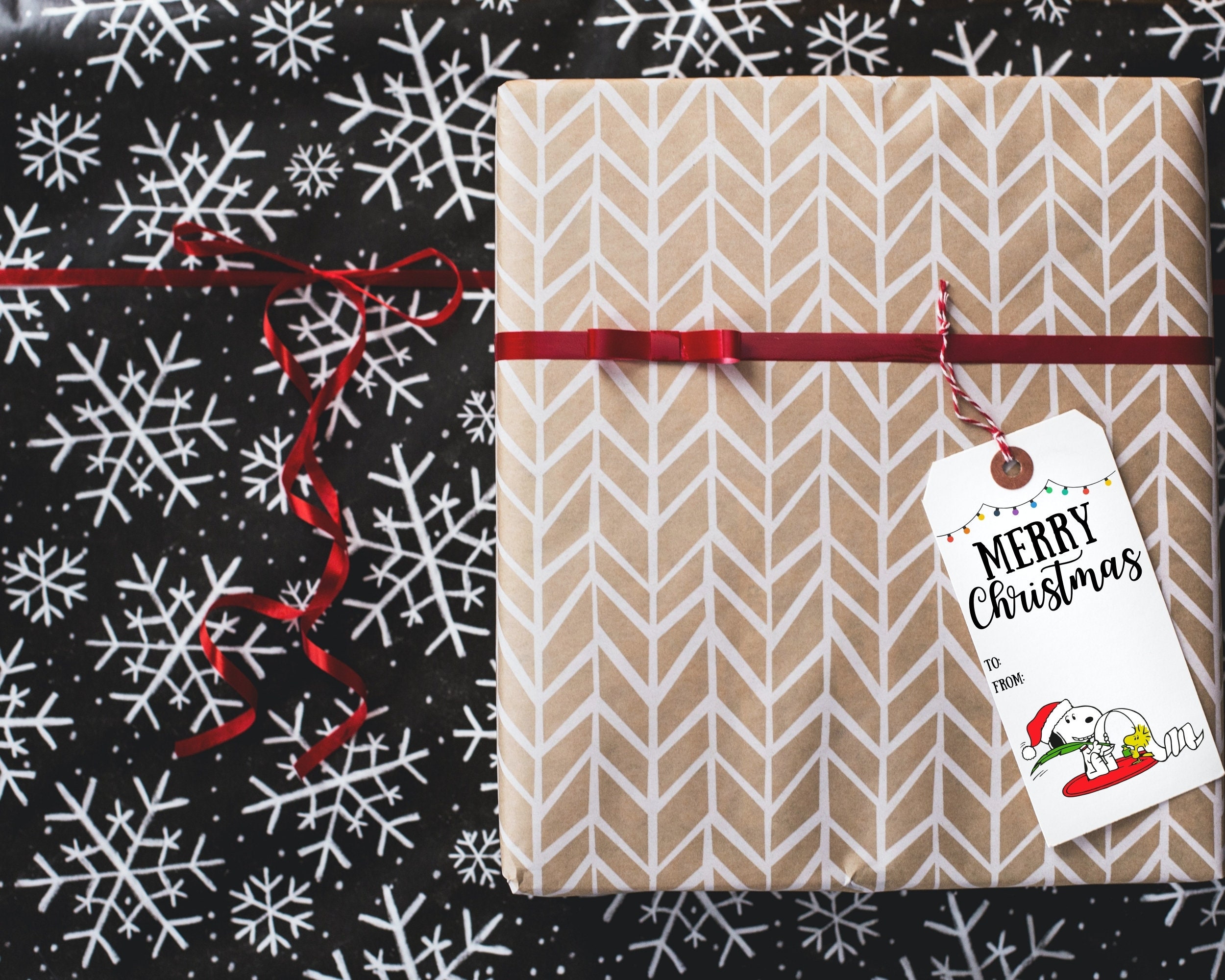 Charlie Brown & Snoopy Christmas Gift Tags - Etsy