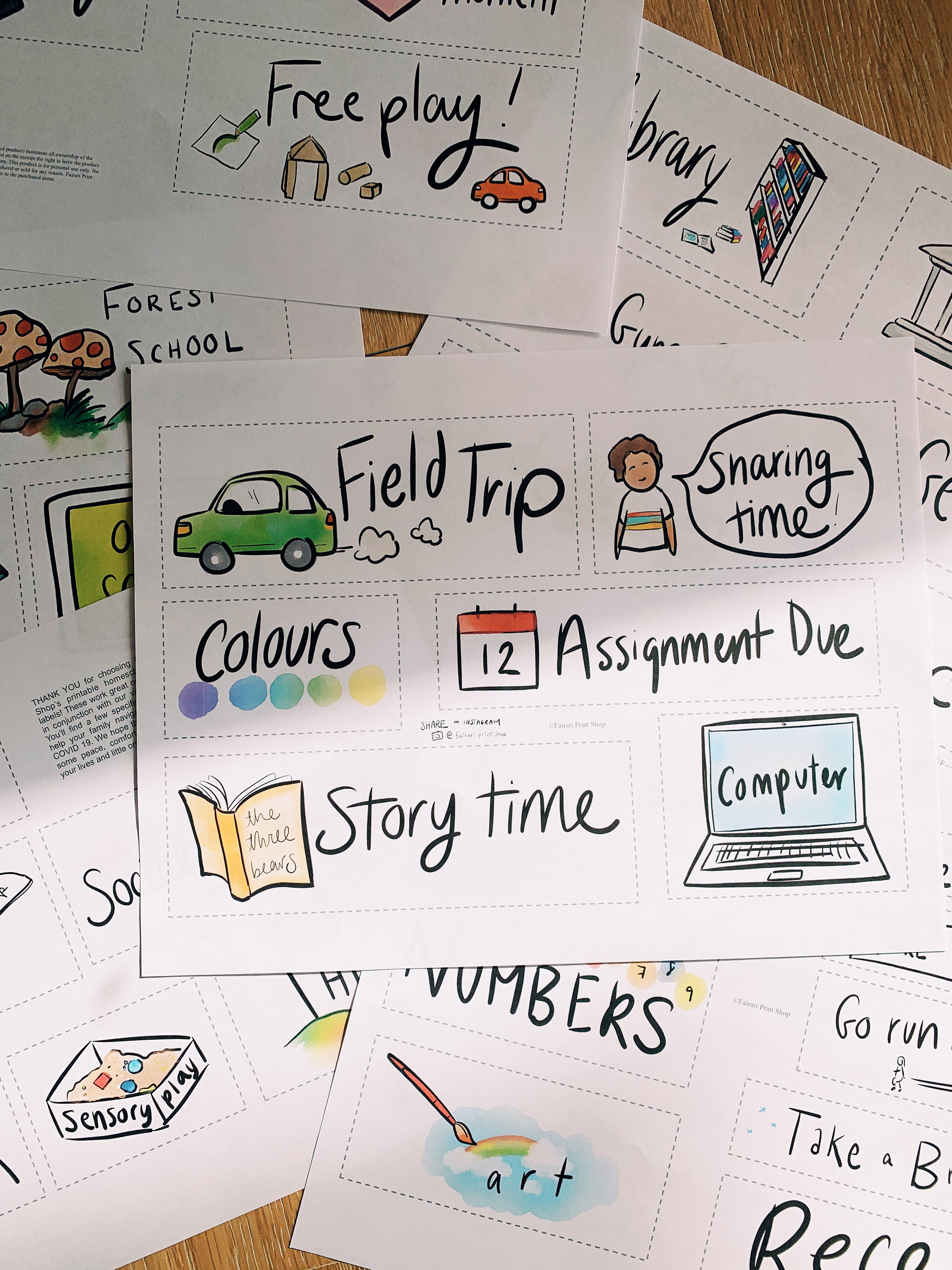 Homeschool Visual School Subjects - Etsy