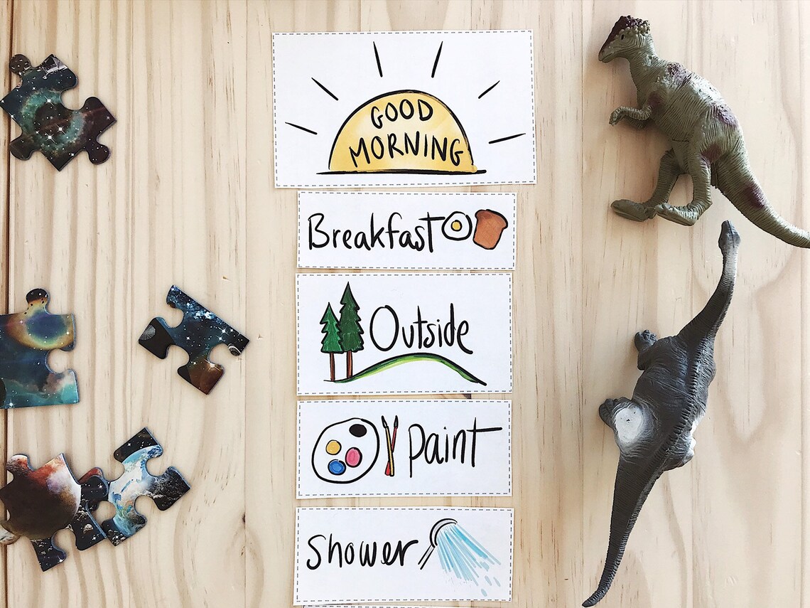 Visual Schedule Toddler Kids Routine Chart Printable Cards - Etsy