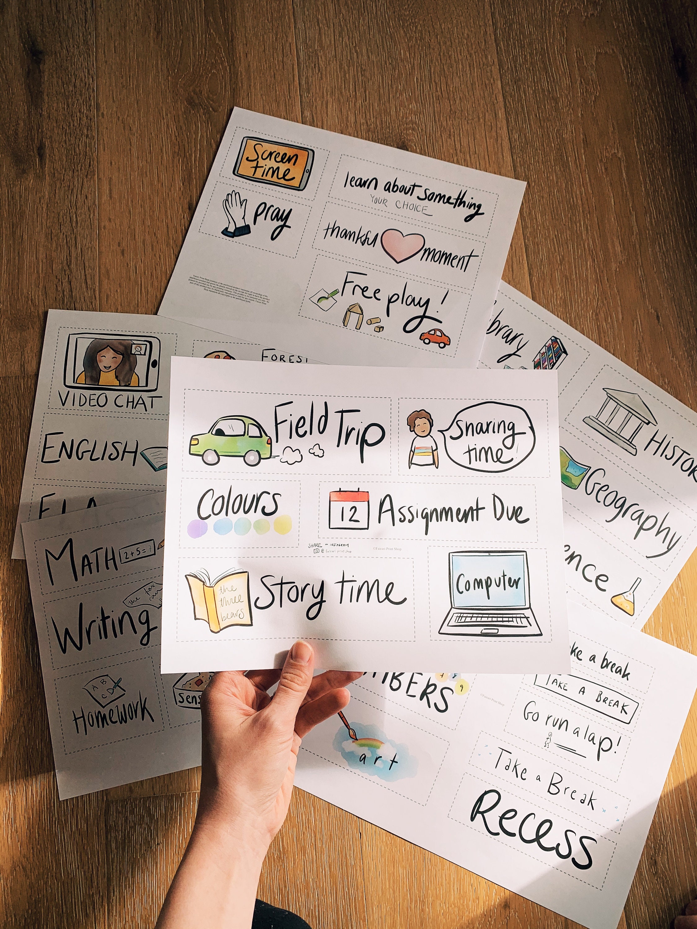 Homeschool Visual School Subjects - Etsy