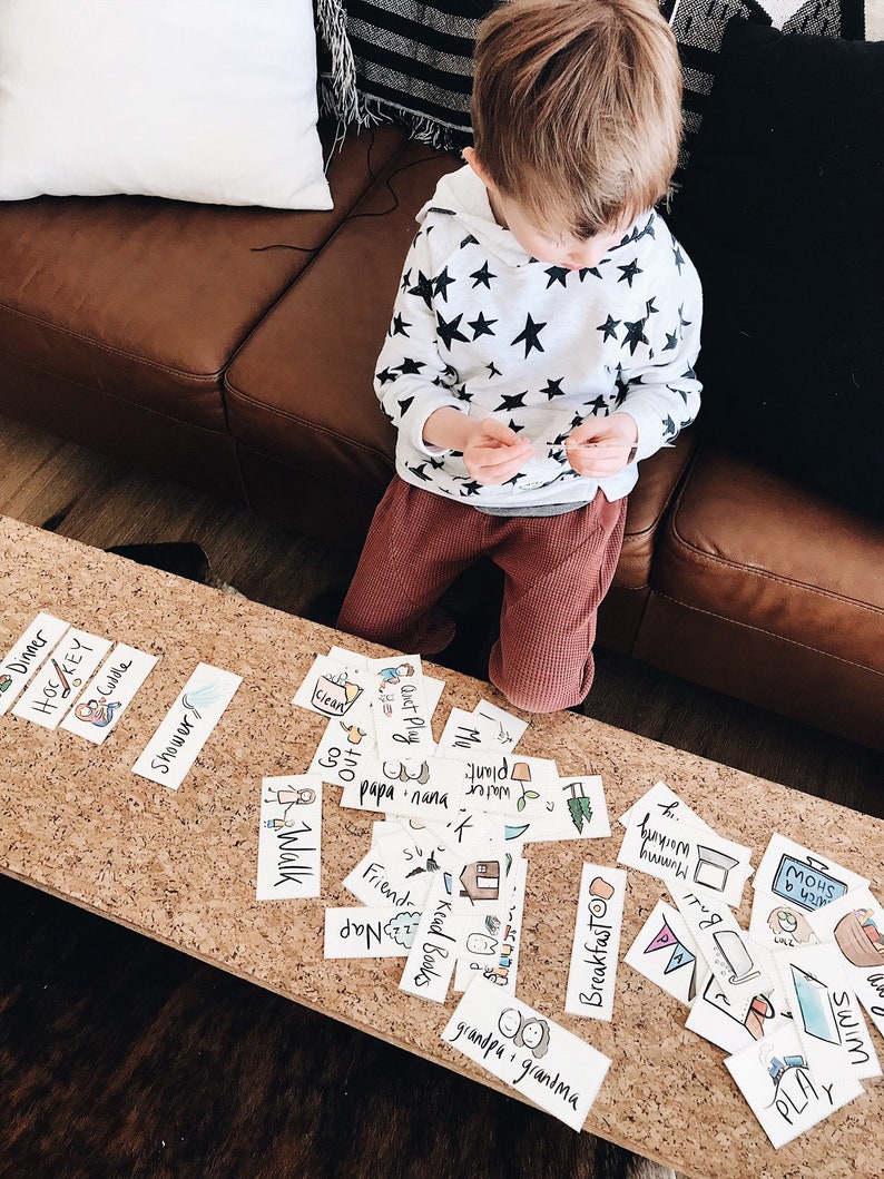 Visual Schedule Toddler Kids Routine Chart Printable Cards | Etsy