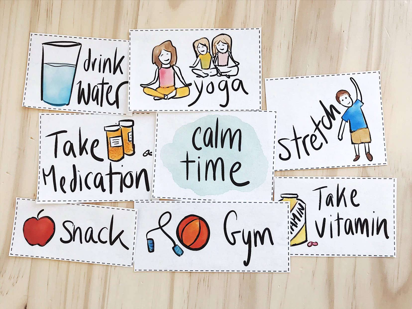 Health Wellness Visual Schedule Expansion Pack | Etsy