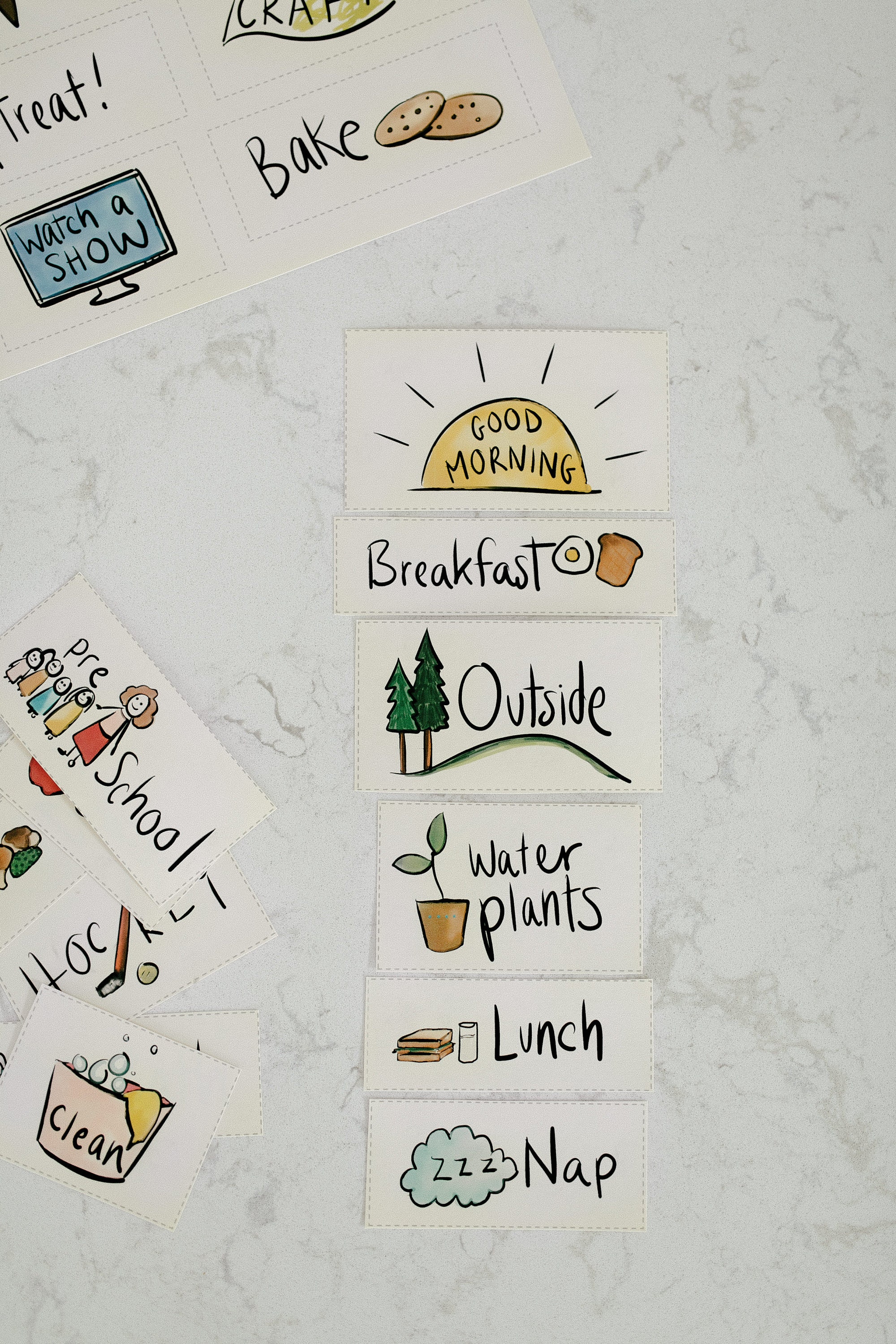 Visual Schedule Toddler Kids Routine Chart Printable Cards - Etsy