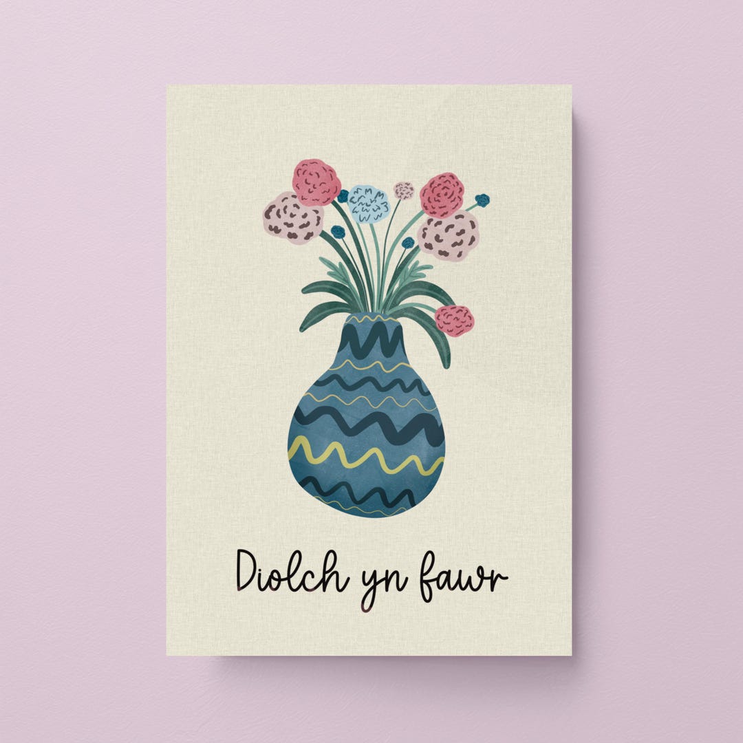 Diolch Yn Fawr Card - Etsy