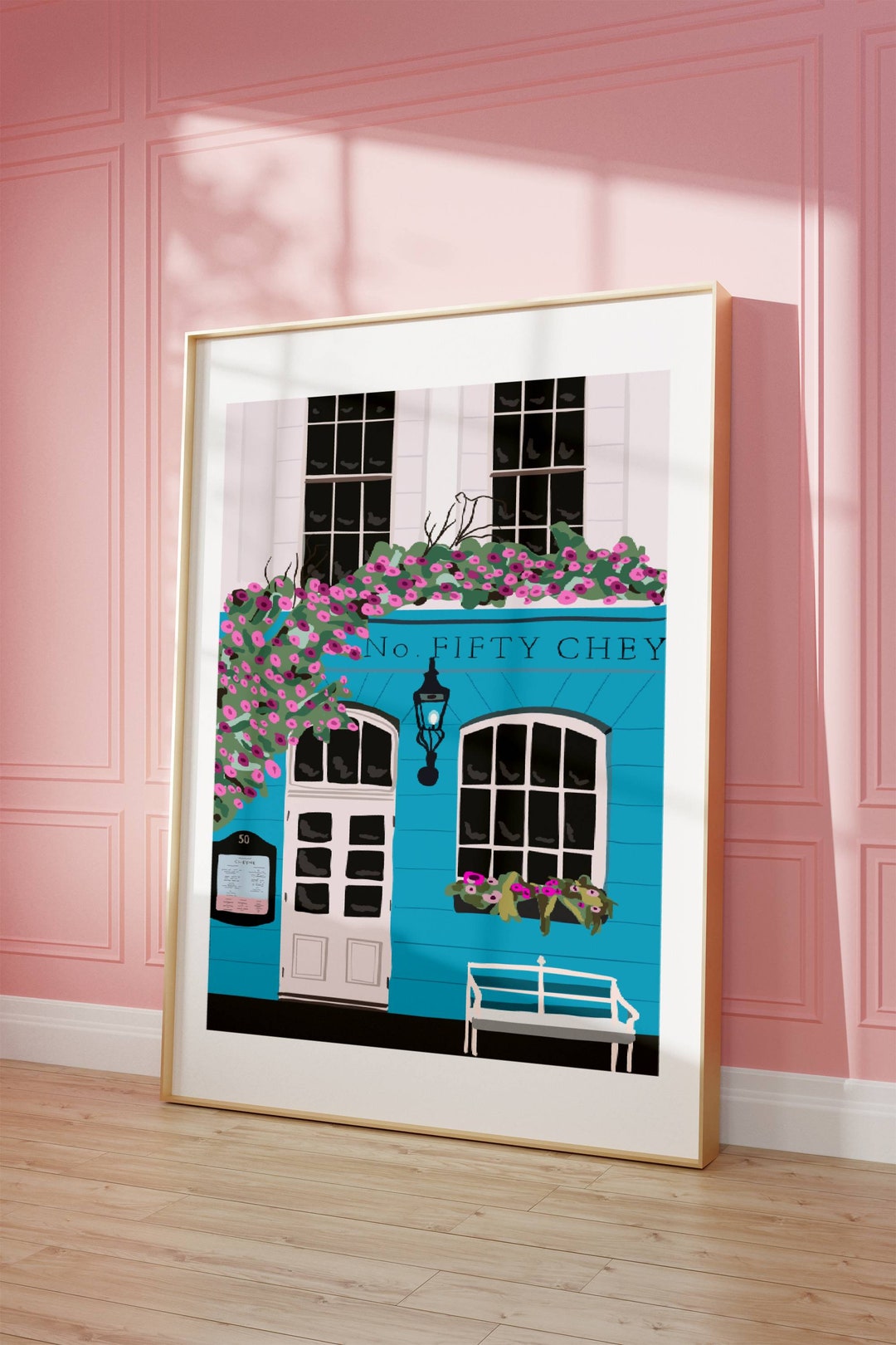Shop Front Wall Print, Chelsea Floral Display, Travel Print, Pastel ...