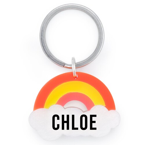 Rainbow Dog Tag Rainbow Pet Tag Custom Engraved Pet ID Tag | Etsy