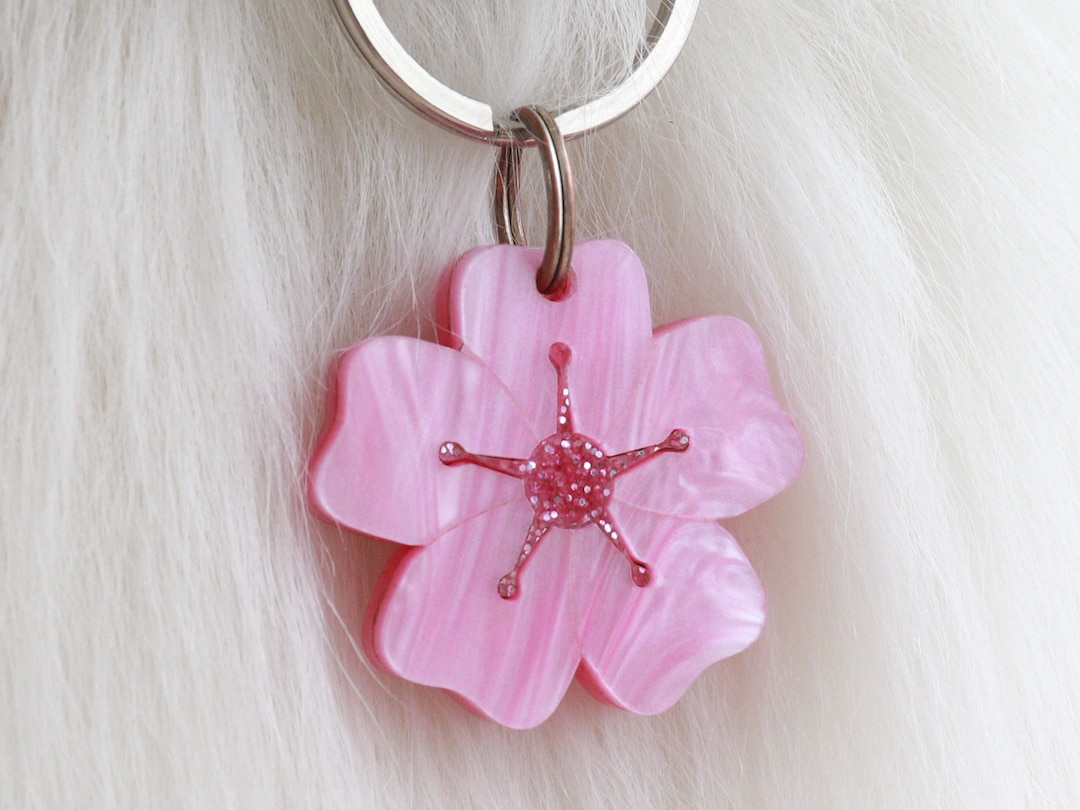 Custom Pet Tag for Dogs and Cats | Spring Cherry Blossom Personalized ...