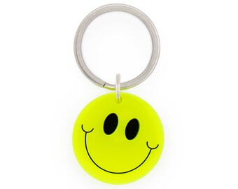 Smiley Face Dog Tag - Etsy