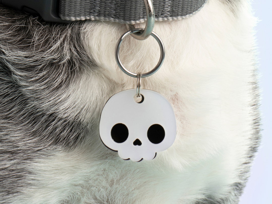 Custom Pet Tag for Dogs and Cats My Boo Personalized Halloween Skull ...