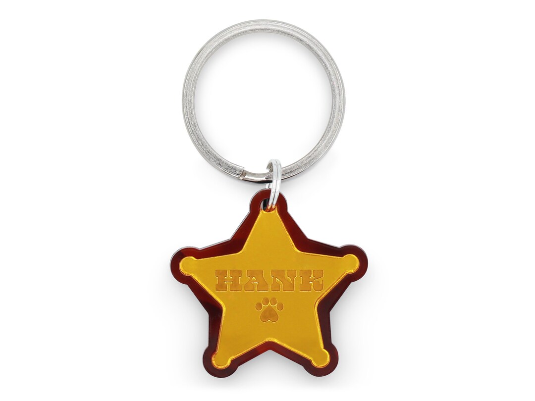 Custom Pet Tag for Dogs and Cats | Personalized Sheriff Badge Pet ID ...