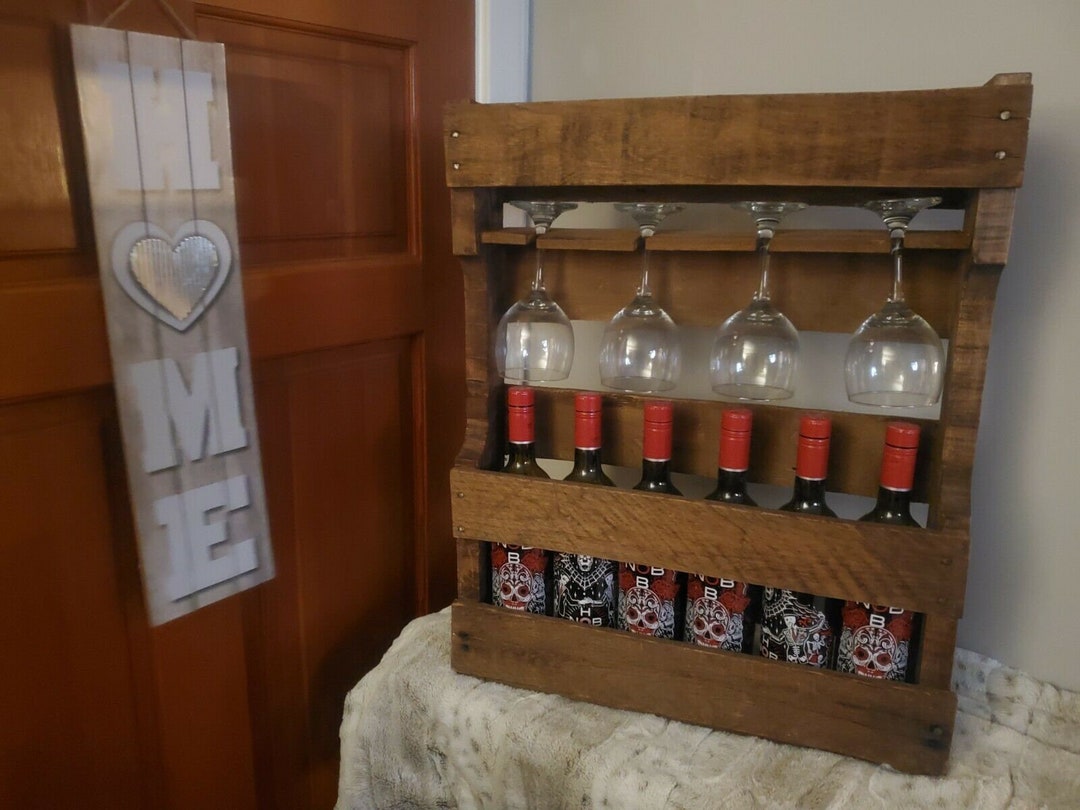 Handmade Rustic Pallet Wood Wine Rack Pallet Designs - Etsy