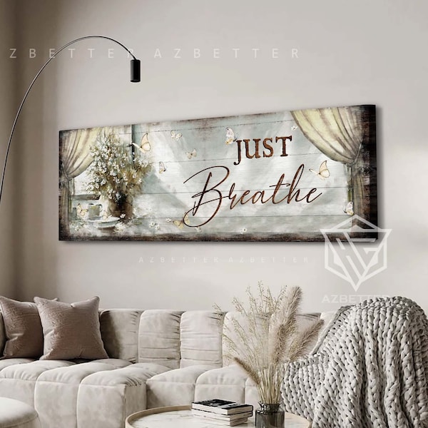 Just Breathe Sign - Etsy