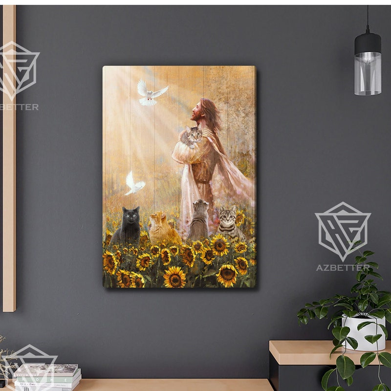 Cat Jesus Art - Etsy