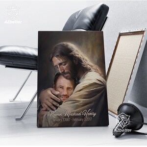 Custom Photo Safe in the Arms of Jesus Canvas Prints, Christian ...