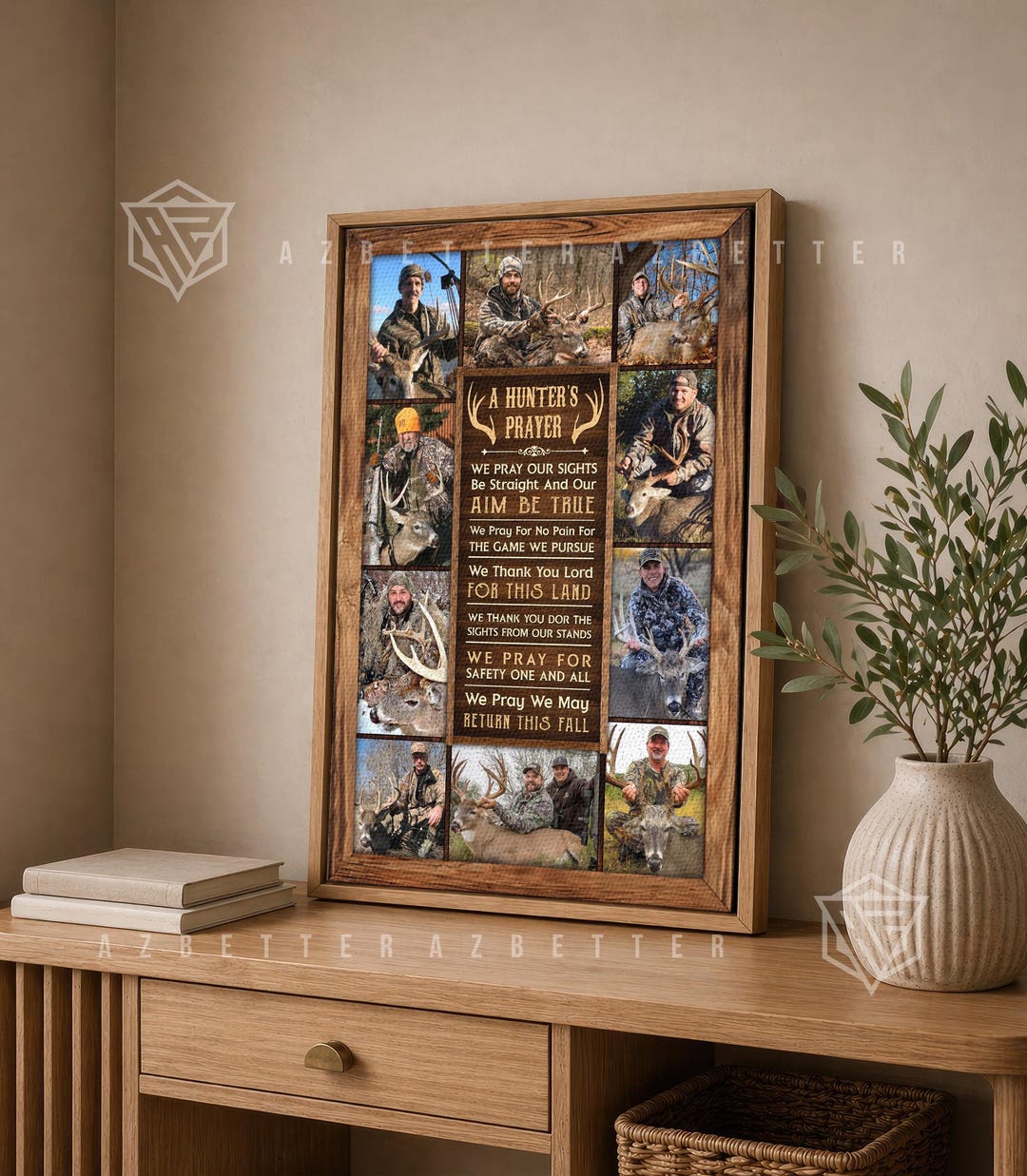 Personalized Hunting Canvas Hunter's Prayer Photo Collage, Outdoorsman ...