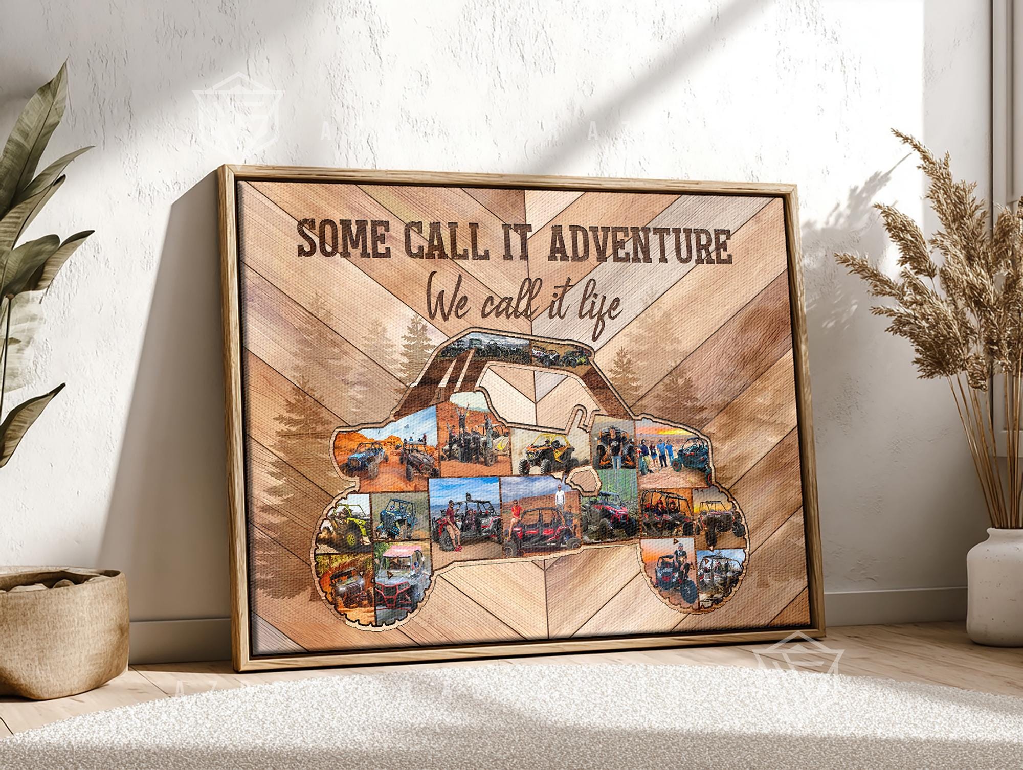 Personalized ATV Photo Collage Canvas, Custom Off-road Adventure Wall ...