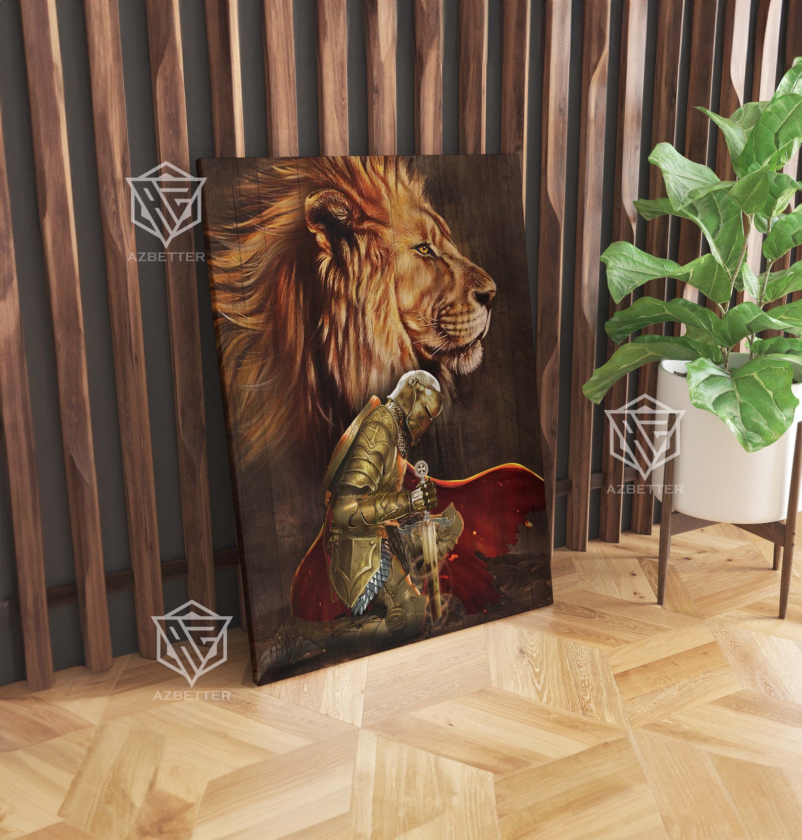 Canvas Lion God Armor of God, God Wall Art Home Decor, Christian Gift ...