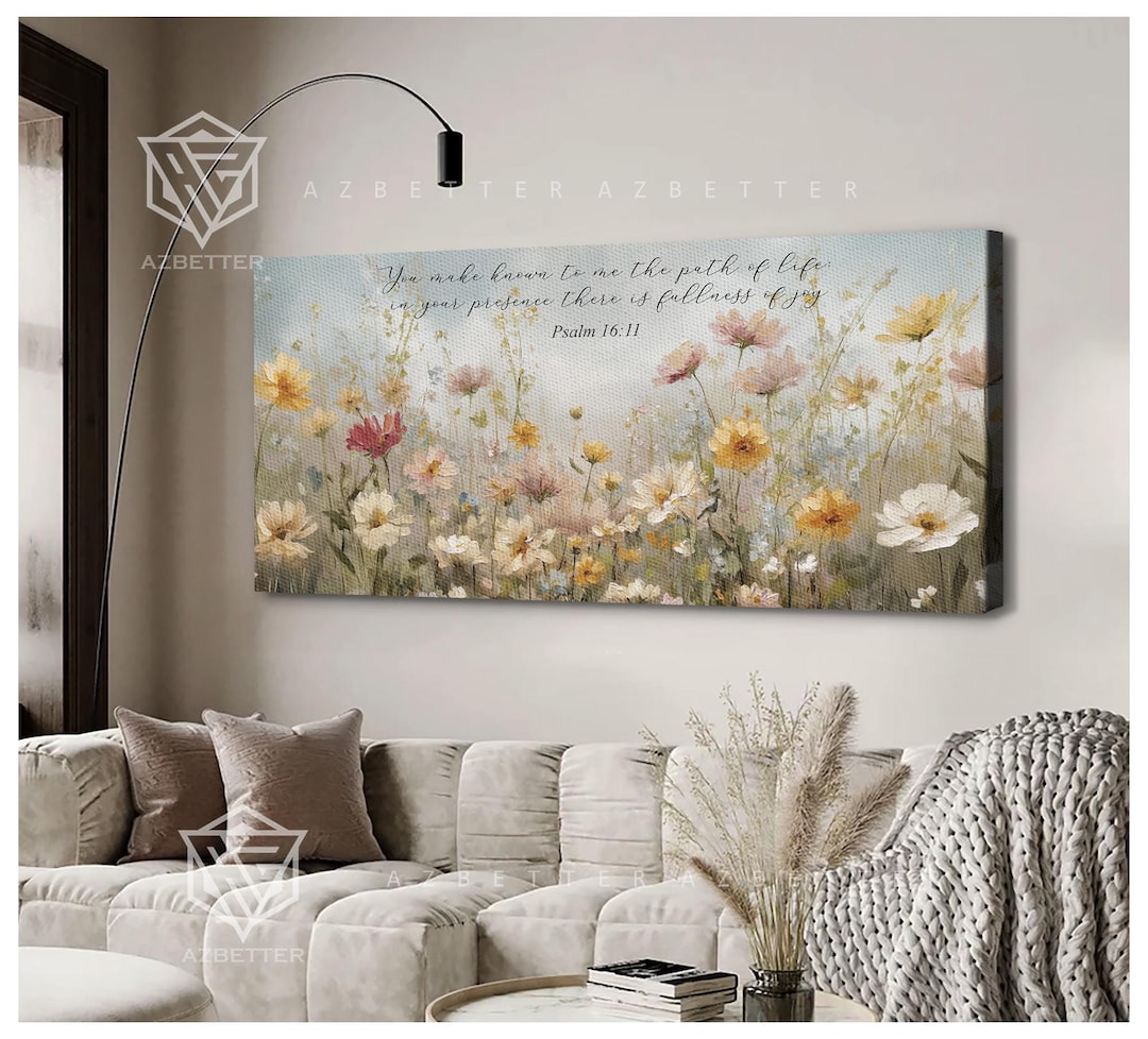 Wildflower Lilies With Custom Bible Verse Canvas, Wildflower Scripture ...