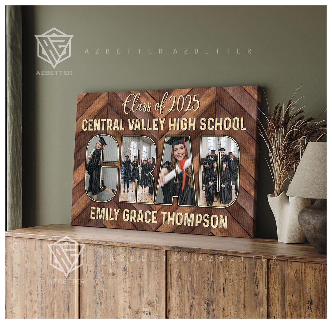 Custom Graduation Photo Collage – Class of 2025 Grad Frame ...