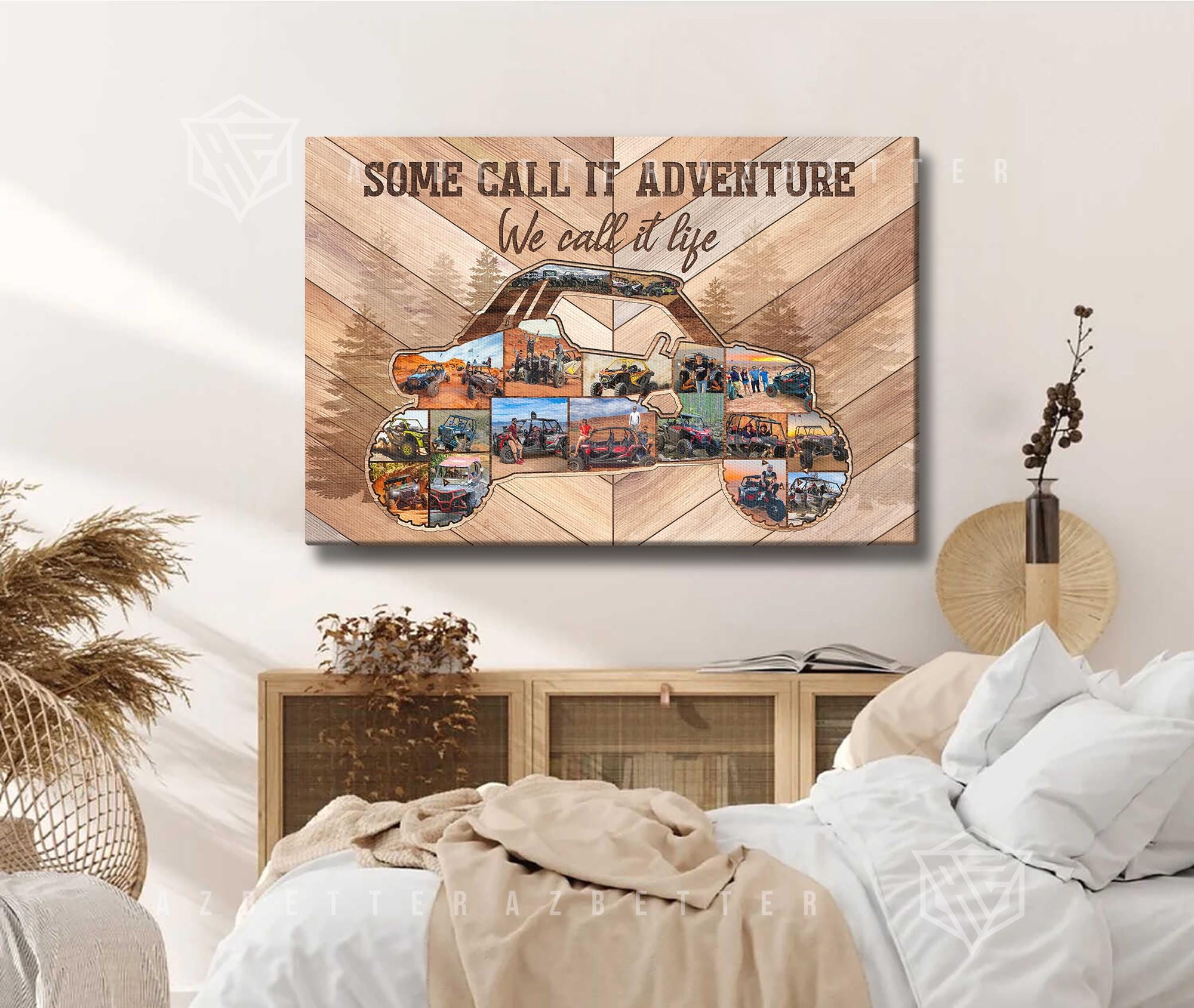 Personalized ATV Photo Collage Canvas, Custom Off-road Adventure Wall ...