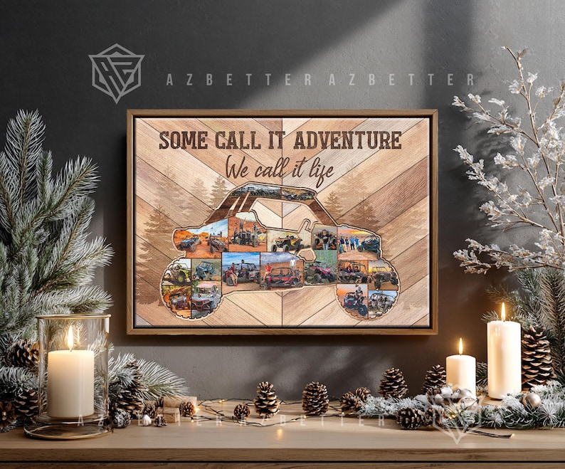 Personalized ATV Photo Collage Canvas, Custom Off-road Adventure Wall ...