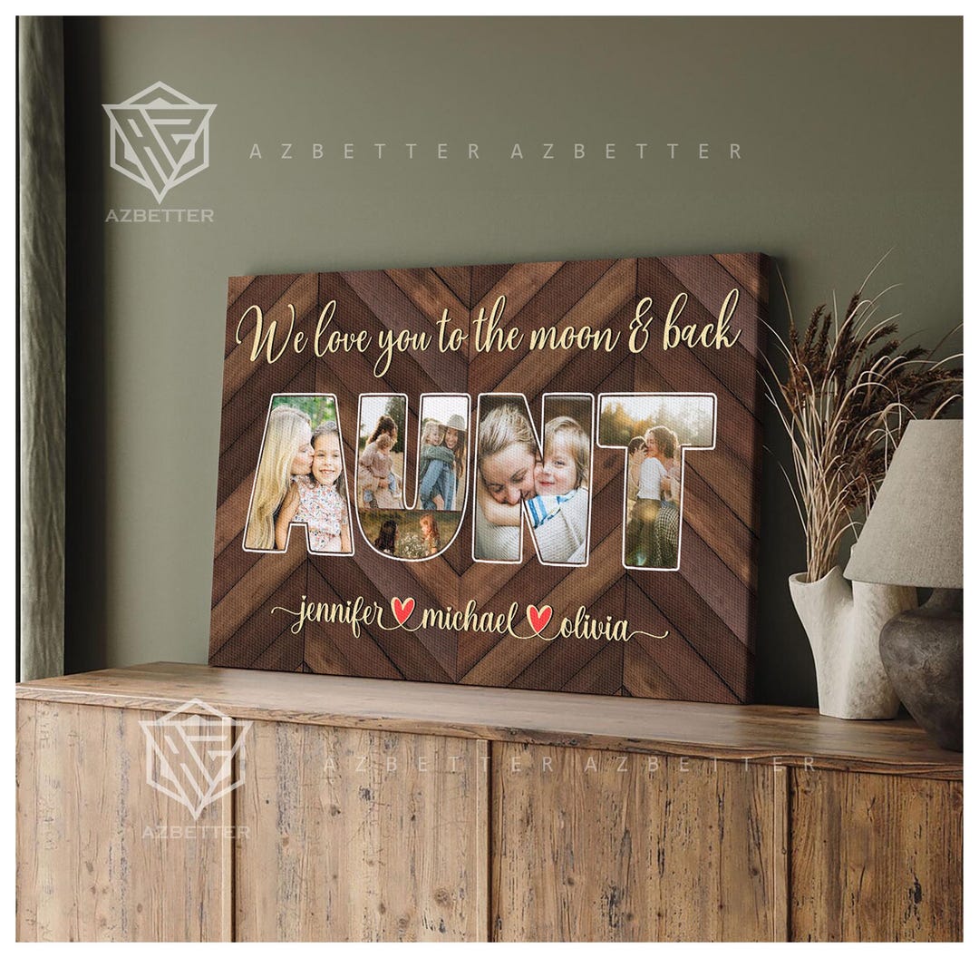 Personalized Aunt Photo Collage – Custom Aunt Gift From Niece and ...