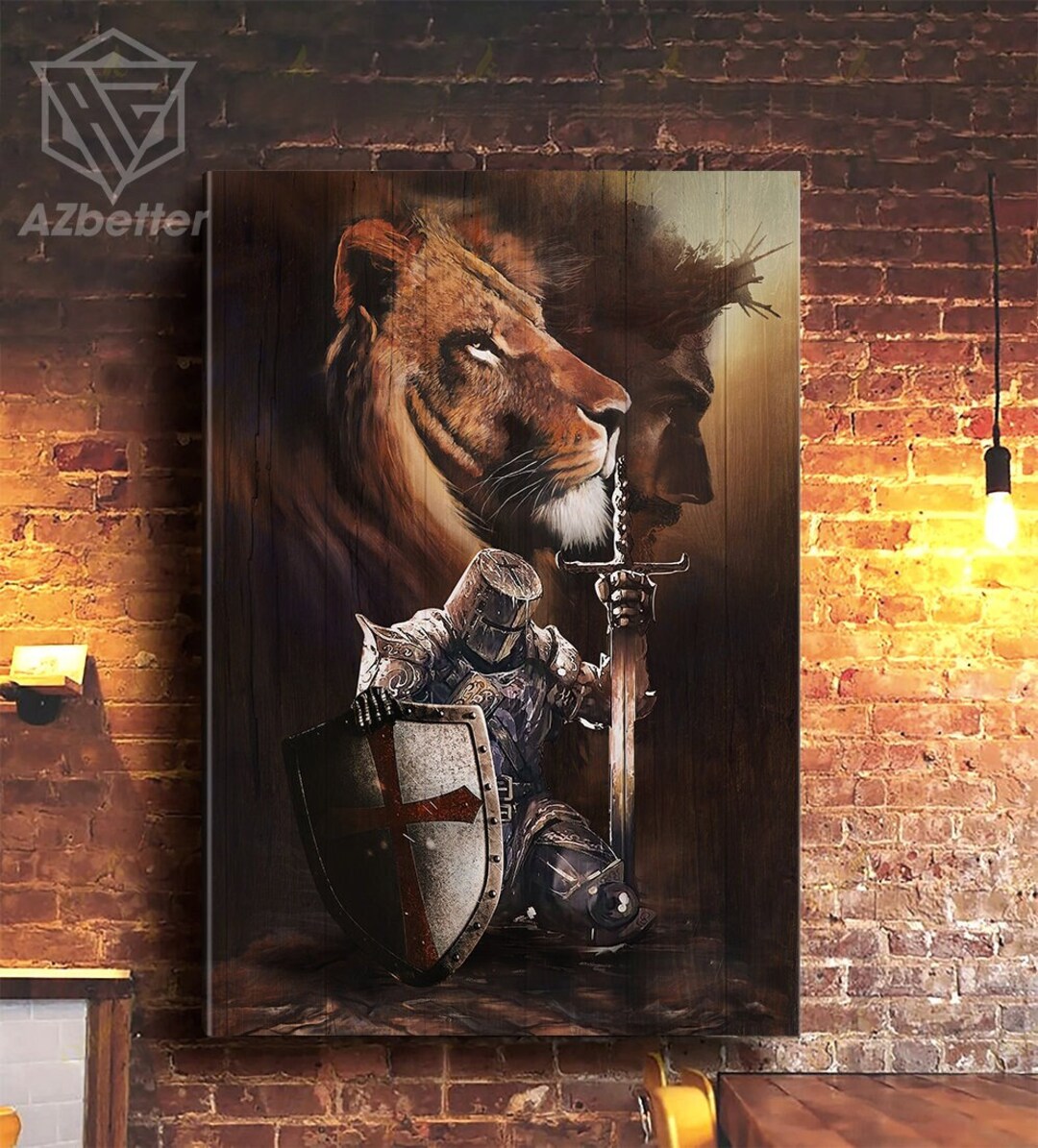 Digital File Download Lion God Armor of God, Christian Gift Idea ...