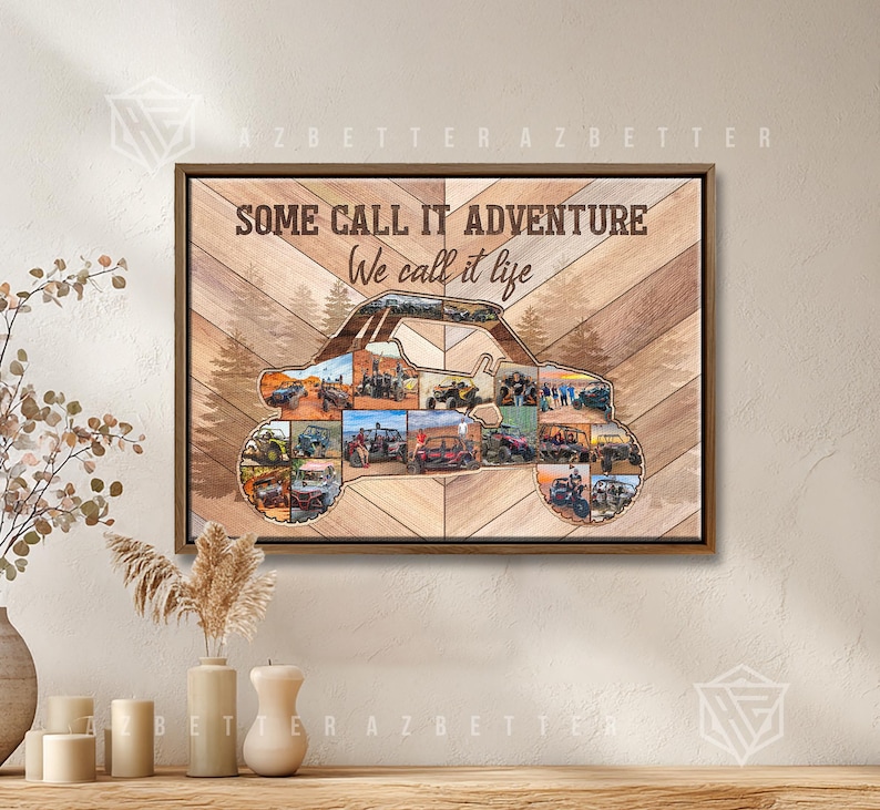 Personalized ATV Photo Collage Canvas, Custom Off-road Adventure Wall ...