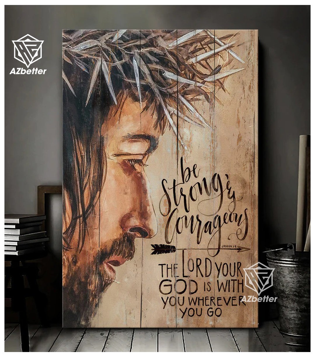 The Lord Your God is With You Wherever You Go Canvas, God Wall Art Home ...