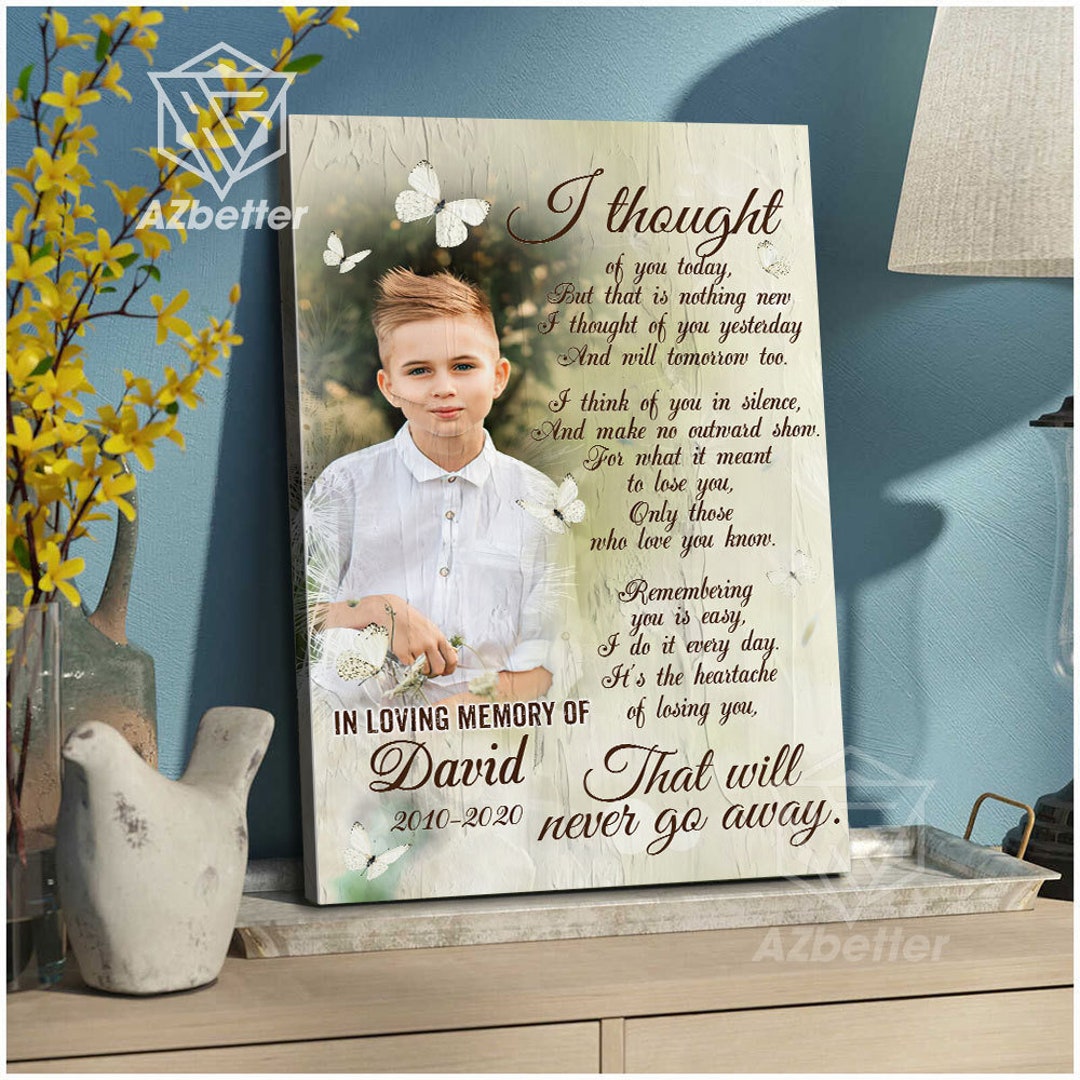 Personalized That Will Never Go Away, in Loving Memory , Sympathy Son ...