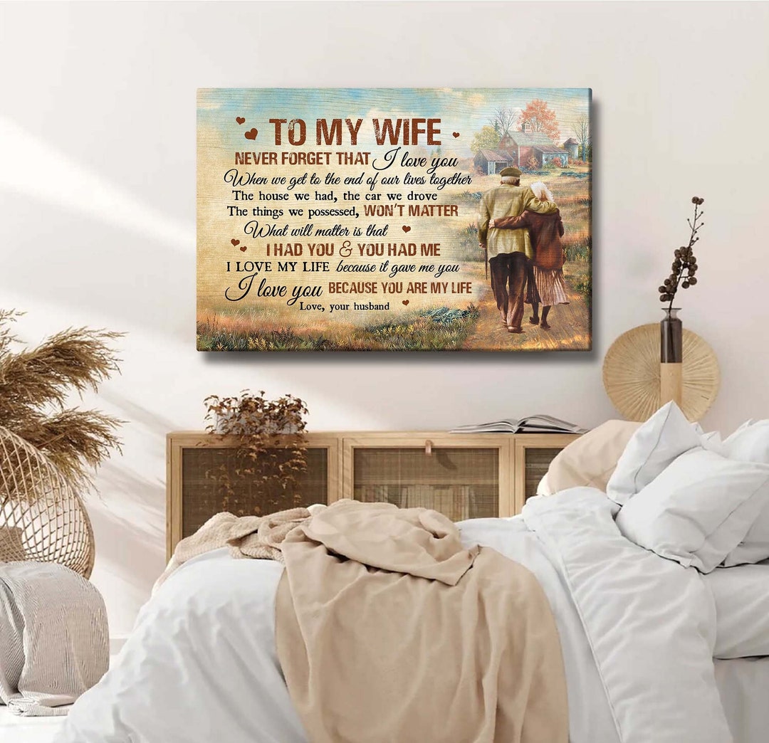 Canvas to My Wife Never Forget That I Love You Couple Wall Art, Wedding ...