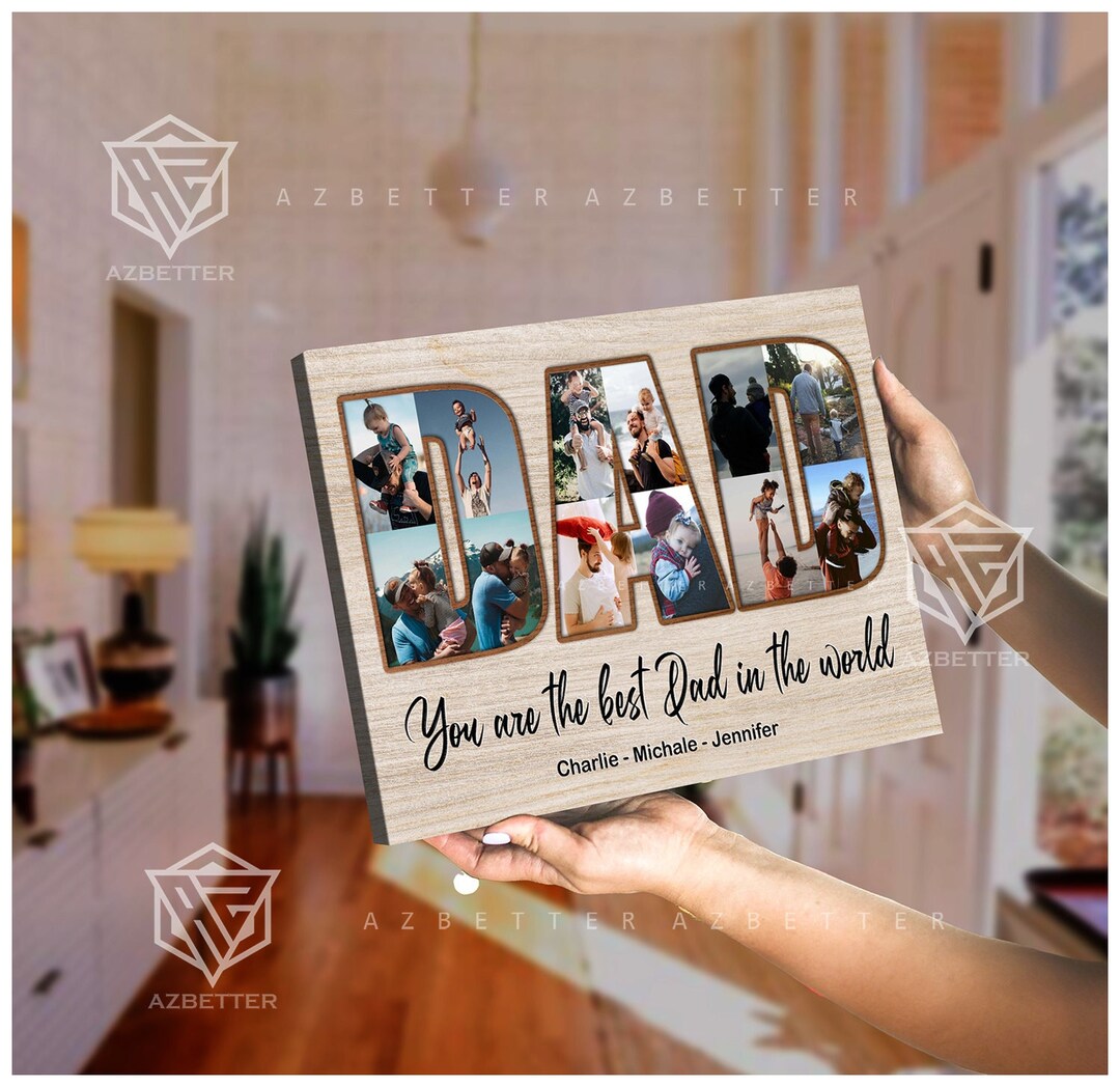Personalized Canvas You Are the Best Dad in the World, Custom Father's ...