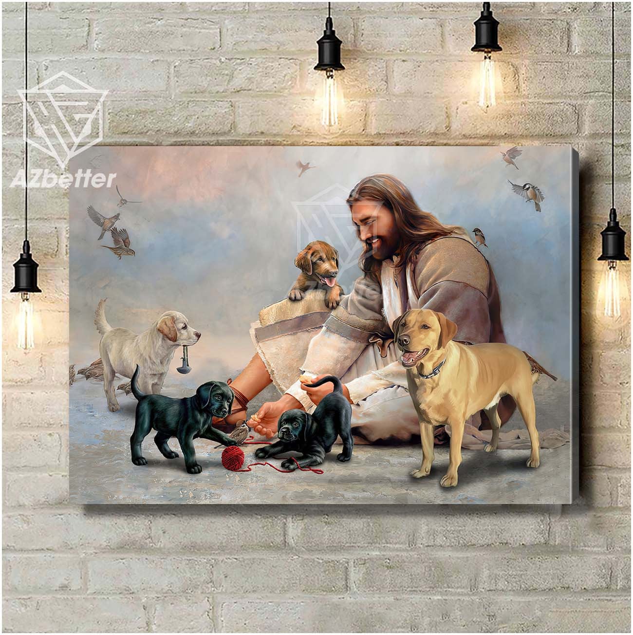 Canvas God With Labrador Retriever Labrador Dog Lovers Gift - Etsy