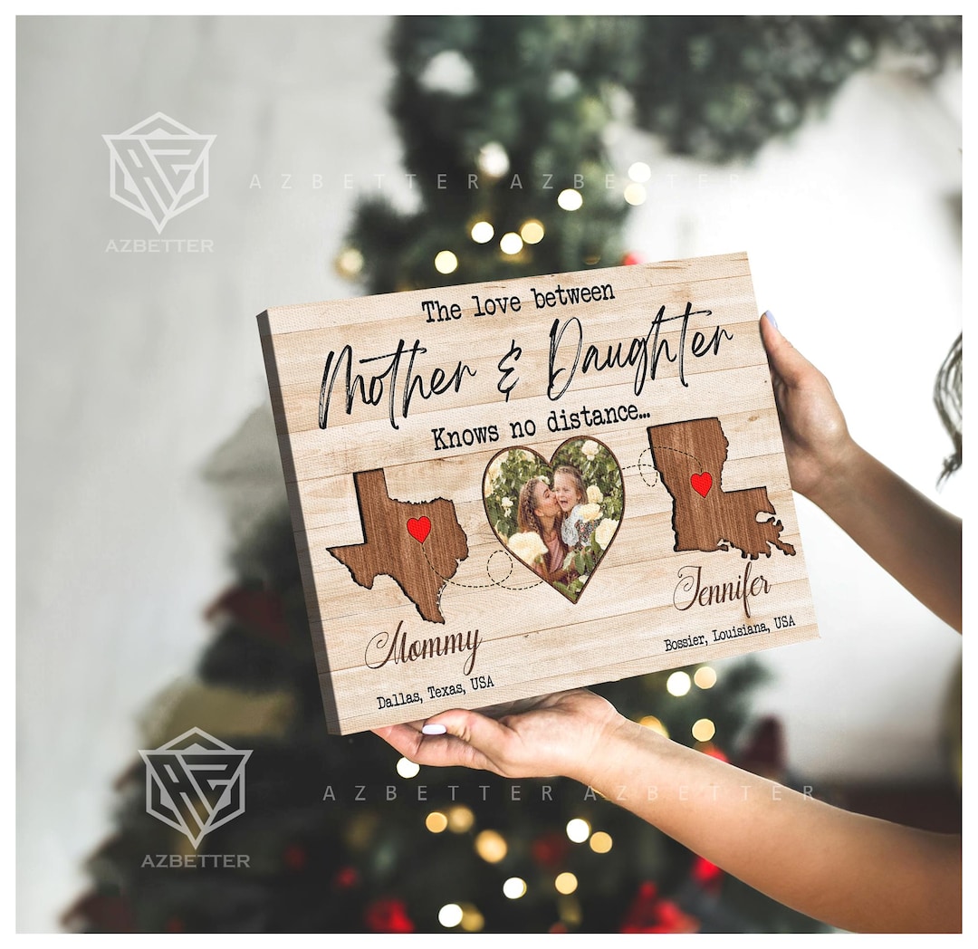 Personalized Mother & Daughter Long Distance Canvas – Mother’s Day ...