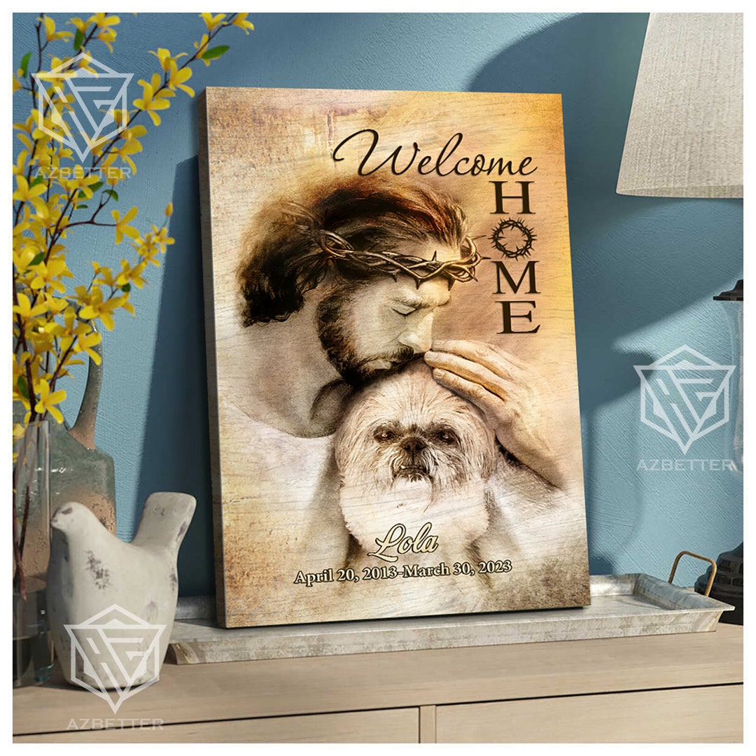 Personalized Welcome Home Canvas - Safe in the Arms of Jesus, Christian ...