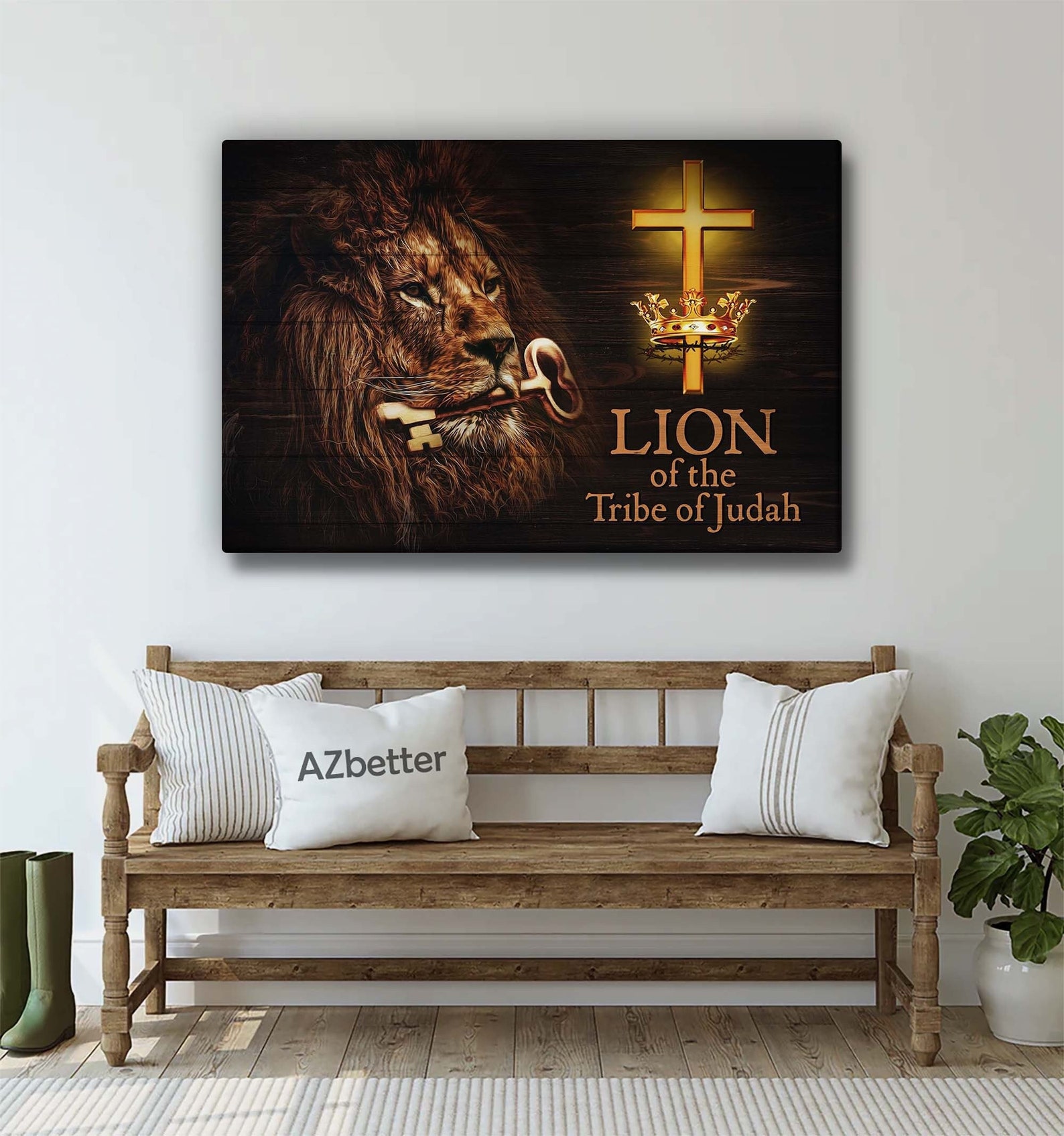 God Canvas - Lion of the Tribe of Judah, Jesus Wall Art, Christian Home ...