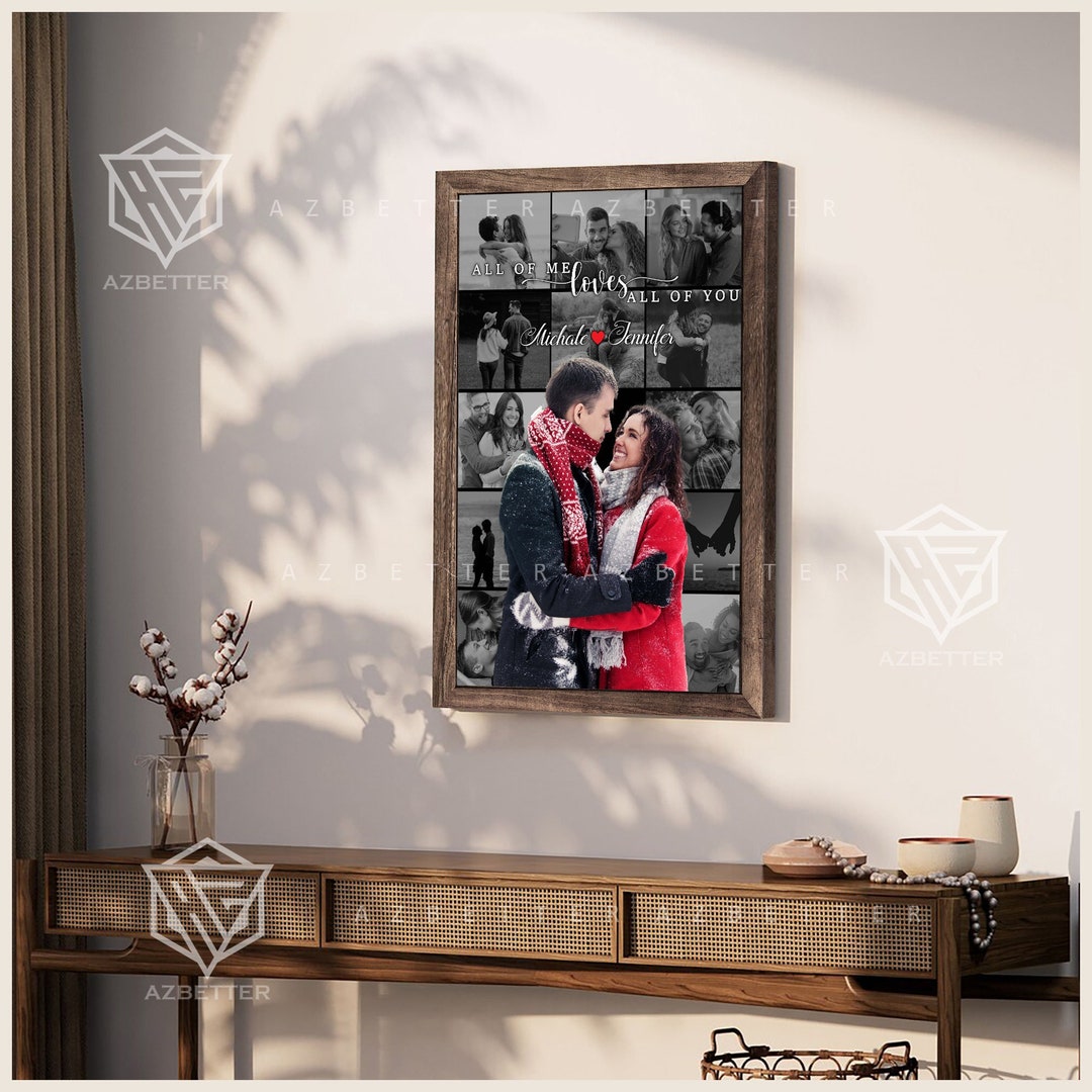 Personalized Couple Photo Collage All of Me Loves All of You, Christmas ...