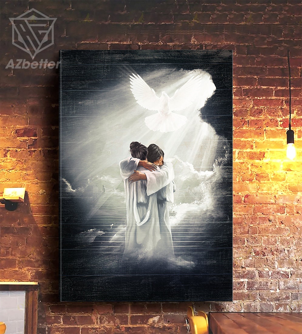 Canvas Jesus Hugging Art Painting God Wall Art Home Decor - Etsy