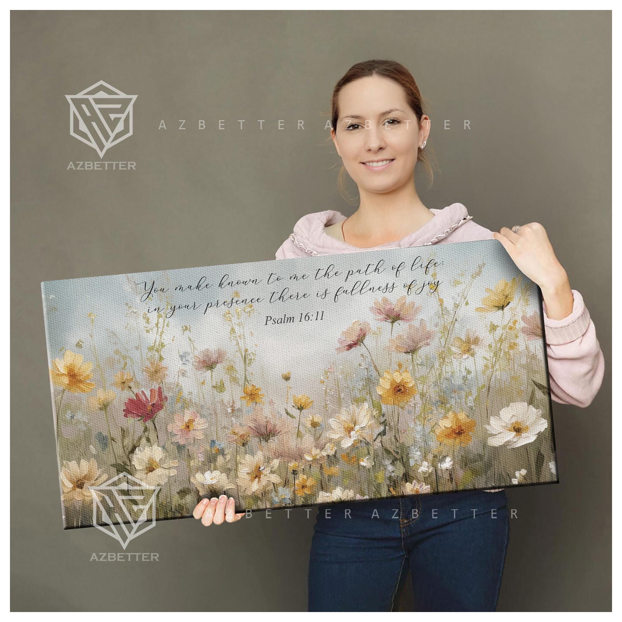 Wildflower Lilies With Custom Bible Verse Canvas, Wildflower Scripture ...