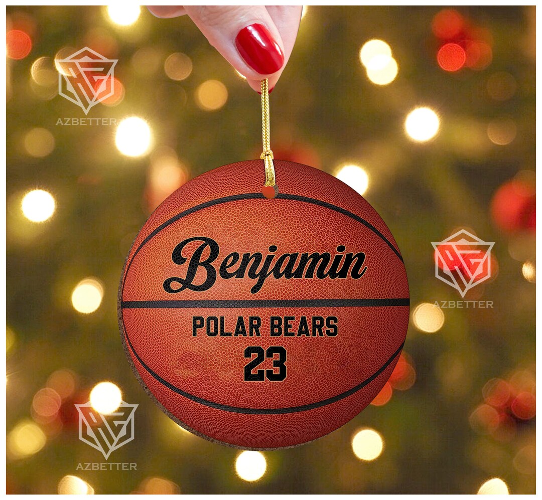 Custom Basketball Ceramic Ornament, Basketball Player Gift, Christmas ...