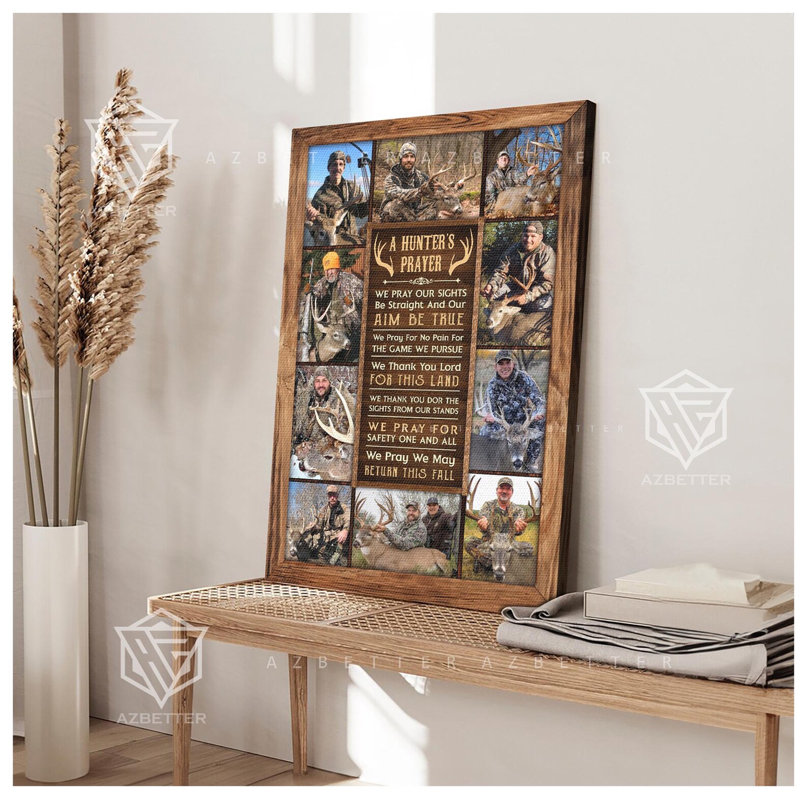 Personalized Hunting Canvas Hunter's Prayer Photo Collage, Outdoorsman ...