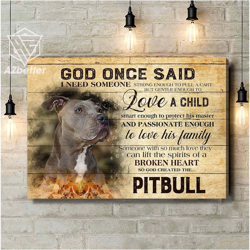 Pit Bull Wall Art - Etsy