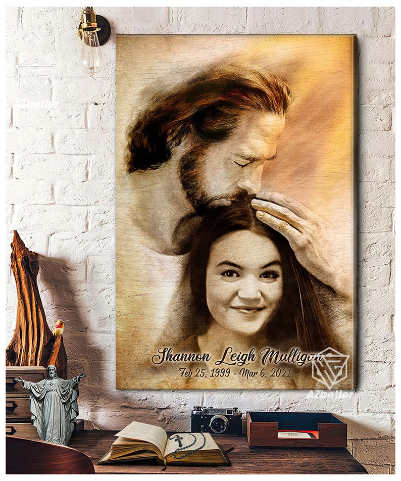 Personalized Canvas Safe in God's Arms Sympathy Son Rest - Etsy