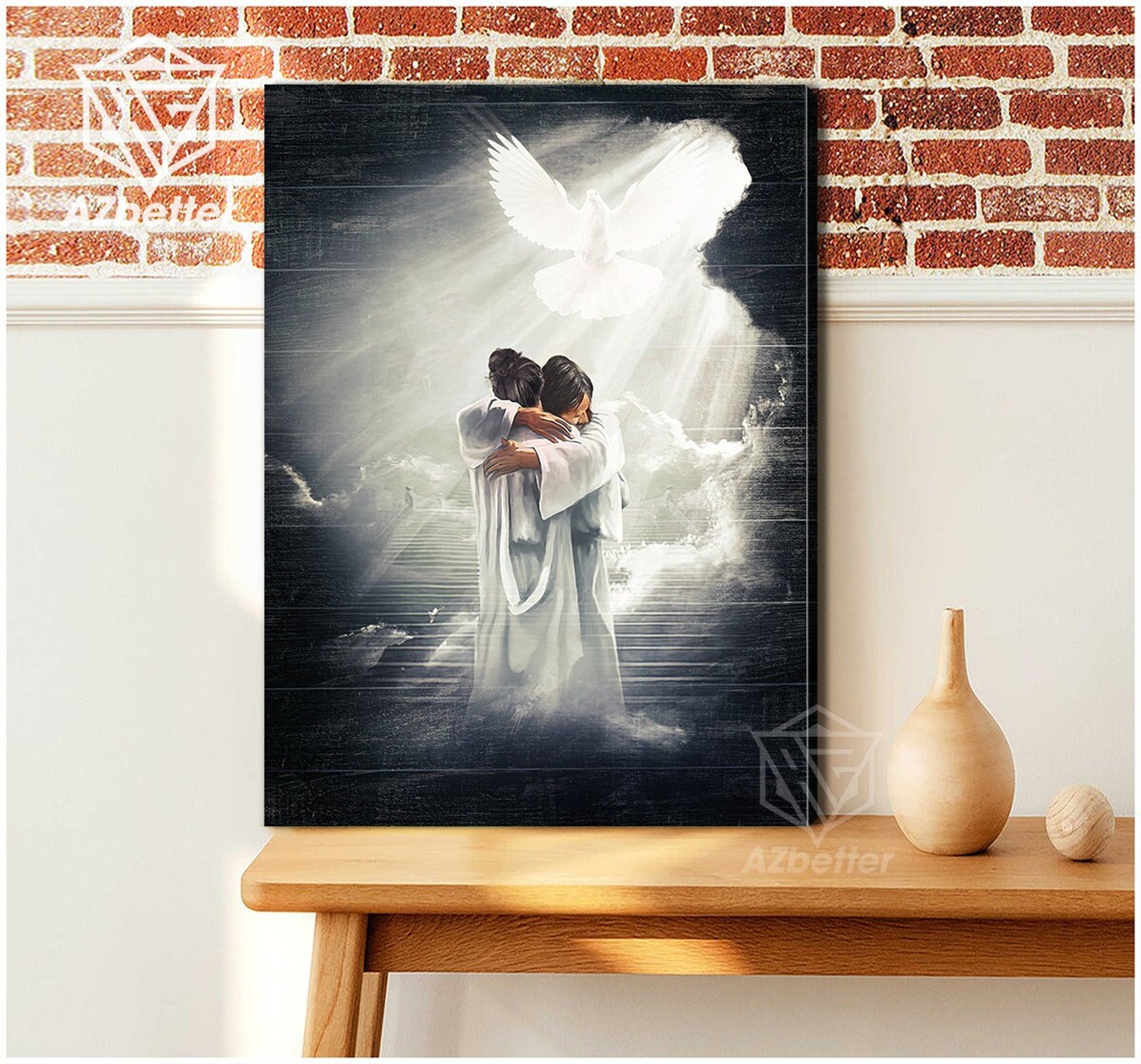 Canvas Jesus Hugging Art Painting God Wall Art Home Decor - Etsy