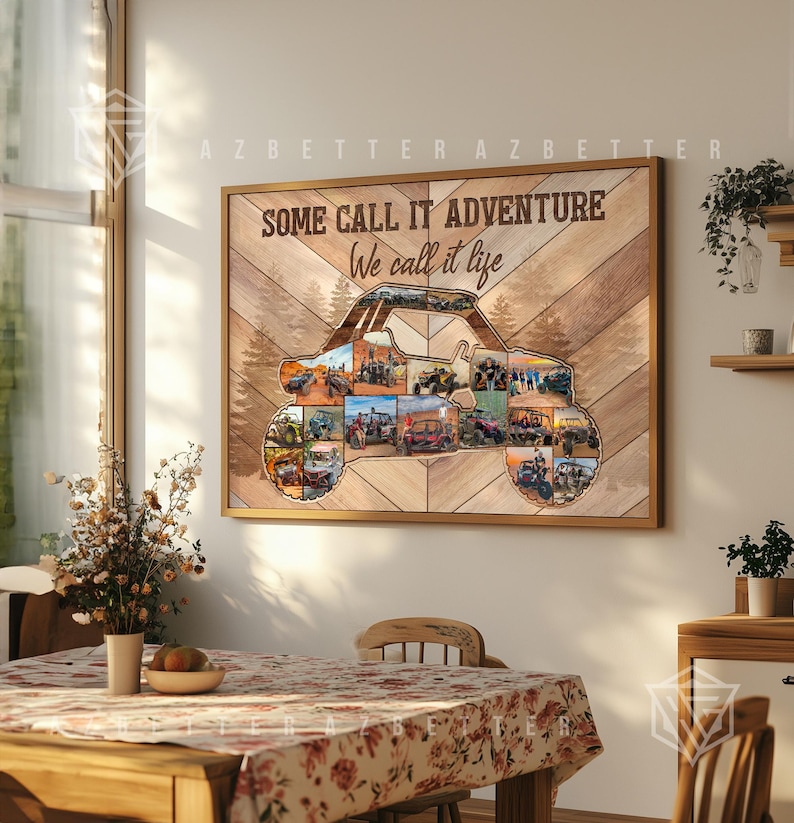 Personalized ATV Photo Collage Canvas, Custom Off-road Adventure Wall ...