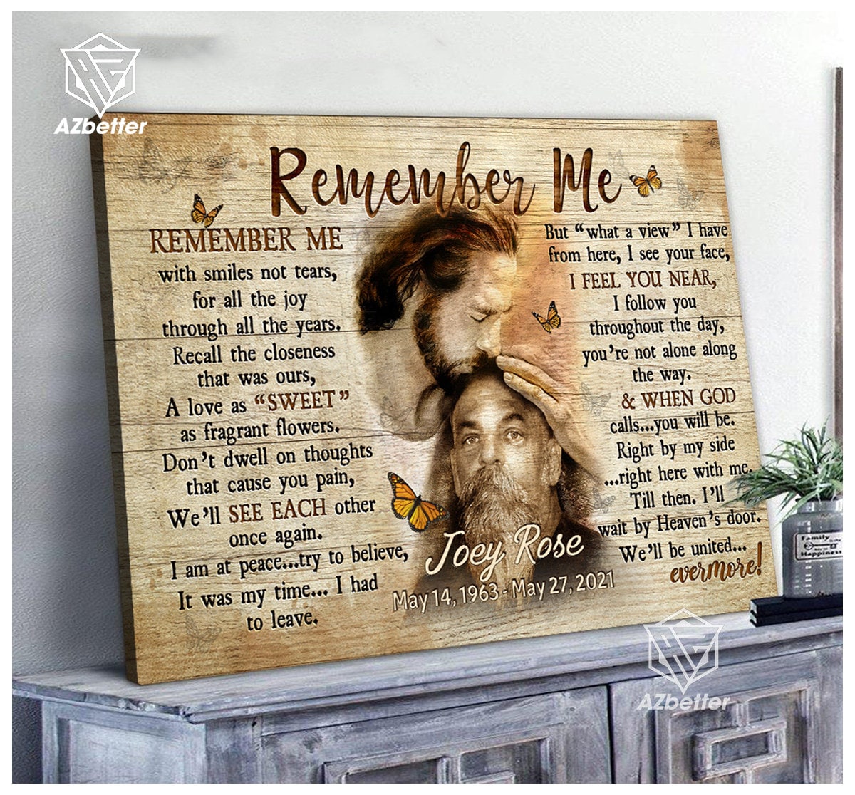 Personalized Safe in the Arms of Jesus Canvas Prints Rest in - Etsy