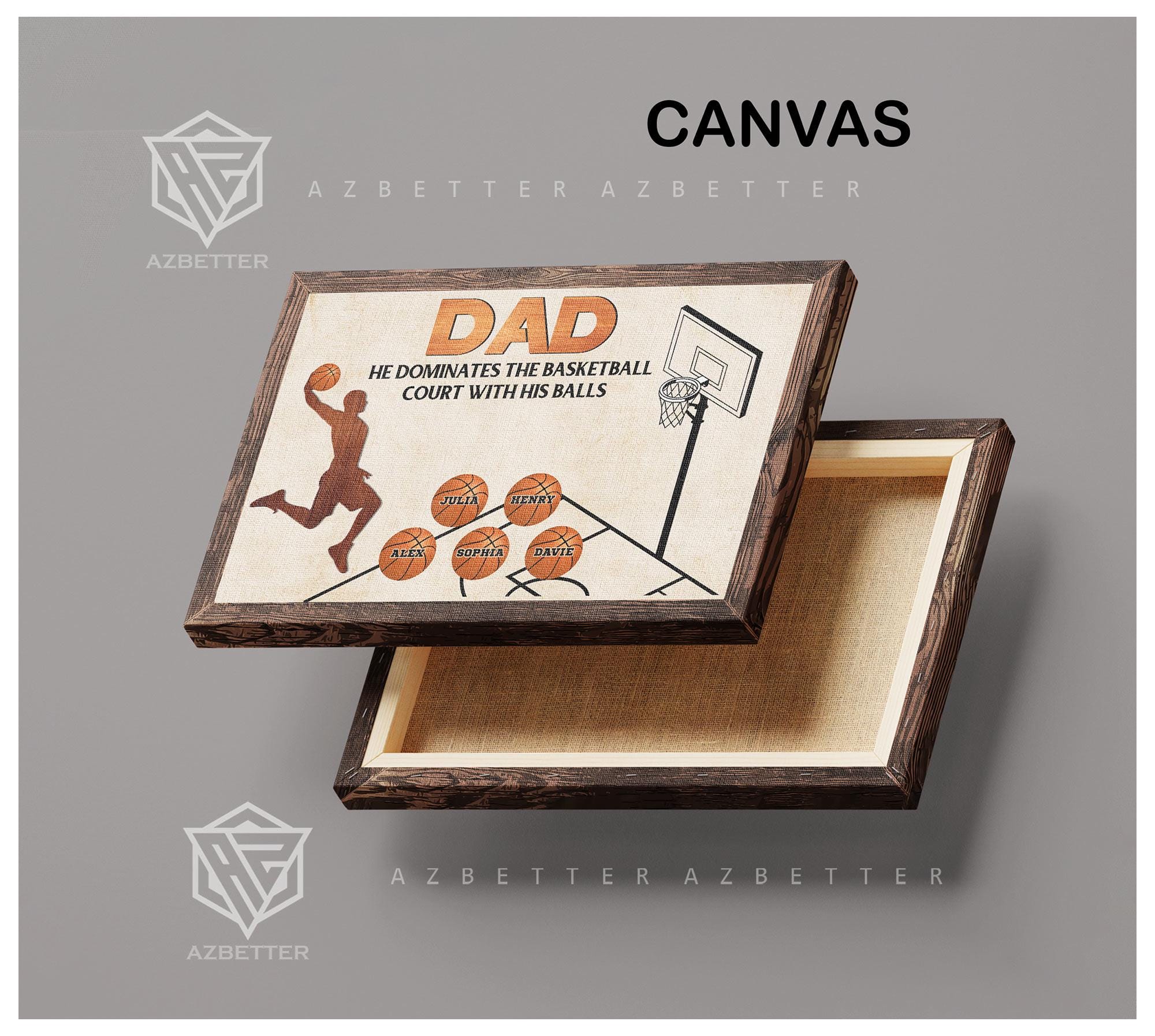 Personalized Father's Day Gift for Basketball Dad Dominates Court Sign ...